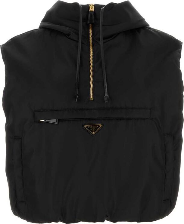 Prada Half-Zipped Drawstring Gilet - ShopStyle Vests