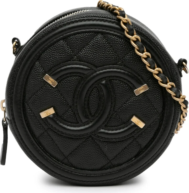 Chanel CC Filigree leather crossbody bag - ShopStyle