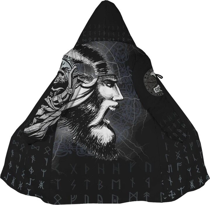 WSXJJ 3D Viking Odin God Tattoo Cloak for Men - ShopStyle Jackets