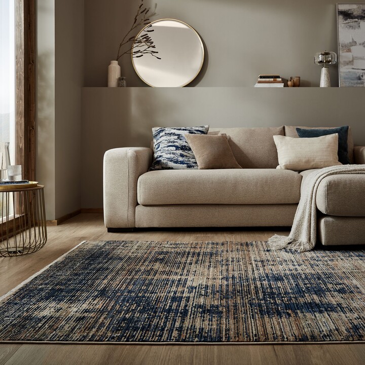 Dunelm Roya Abstract Rug Blue - ShopStyle
