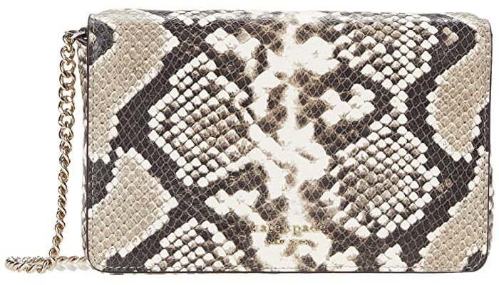 Kate Spade Spencer Python Embossed Chain Wallet (Black Multi) Cross ...