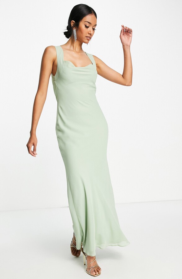 ASOS DESIGN Bias Cut Open Back Cocktail Dress - ShopStyle