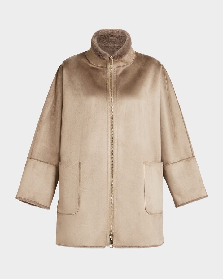 Marina Rinaldi Plus Size Rodeo Reversible Faux Fur Coat - ShopStyle