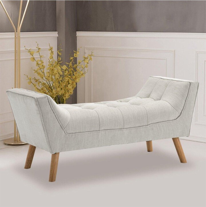 Living and Home Soft Chenille Upholstered Bench - ShopStyle