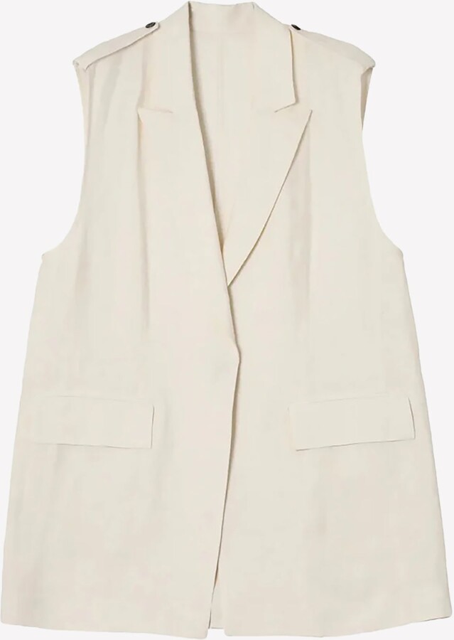 Rito Structure Long Sleeveless Gilet - ShopStyle Vests
