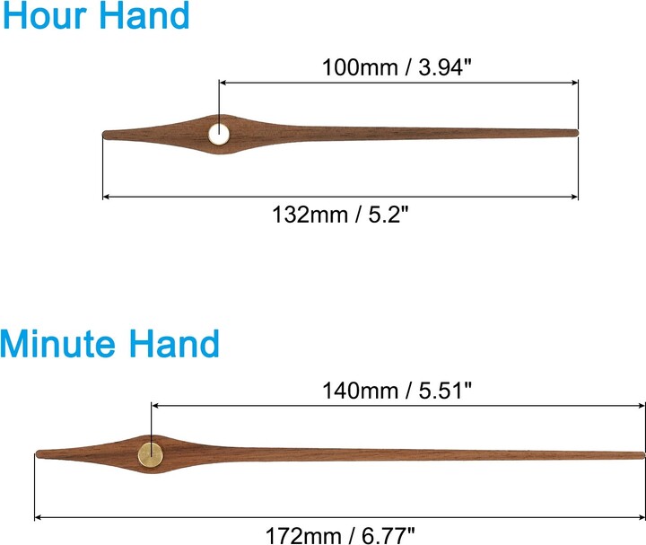 Unique Bargains Clock Hands Kit, 5 Set Wooden Mechanism Clock Hand ...