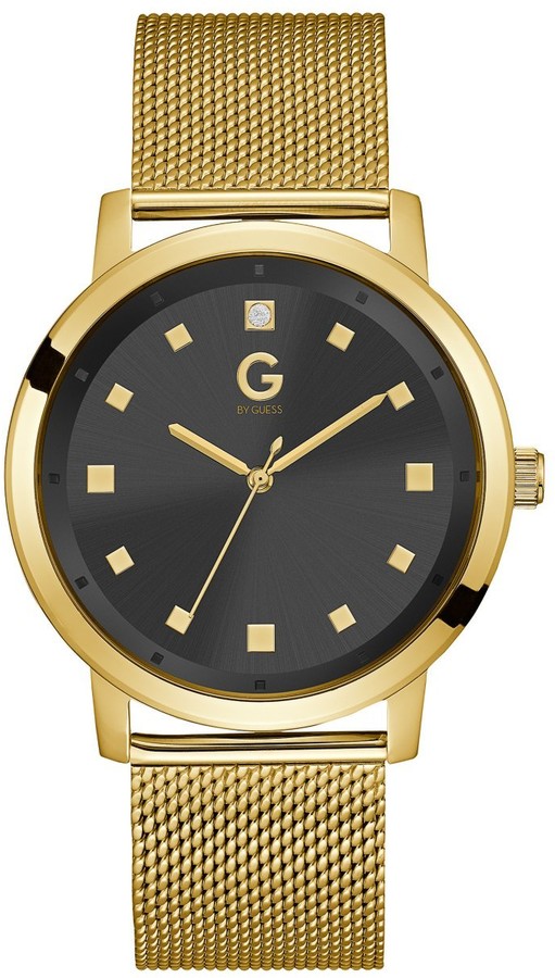 Gbg Los Angeles G by Guess Gold-Tone and Black Crystal Dial Watch ...