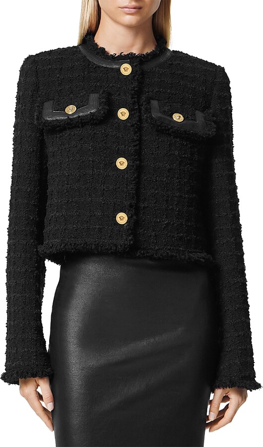 Versace Heritage Textured Tweed Jacket - ShopStyle