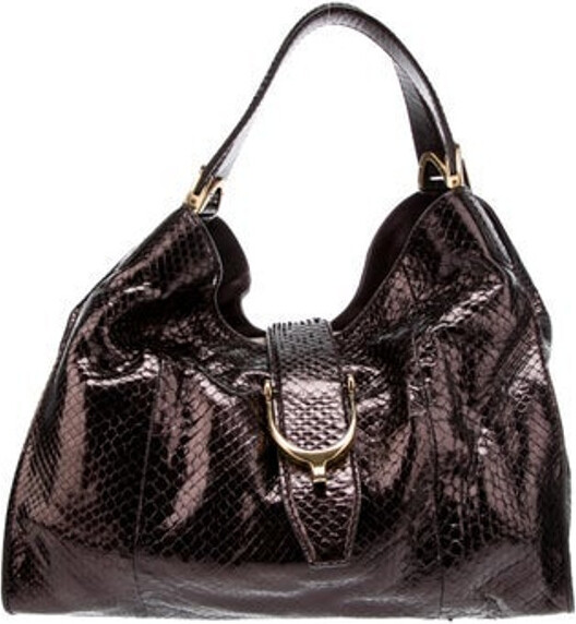 Gucci Python Medium Lady Stirrup Hobo - ShopStyle