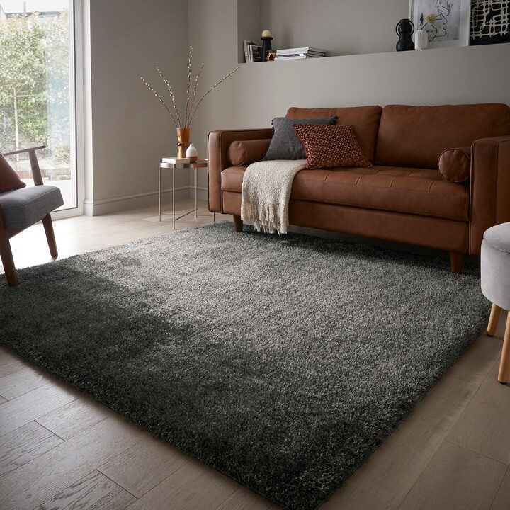 Dunelm Indulgence Square Rug Indulgence Graphite - ShopStyle