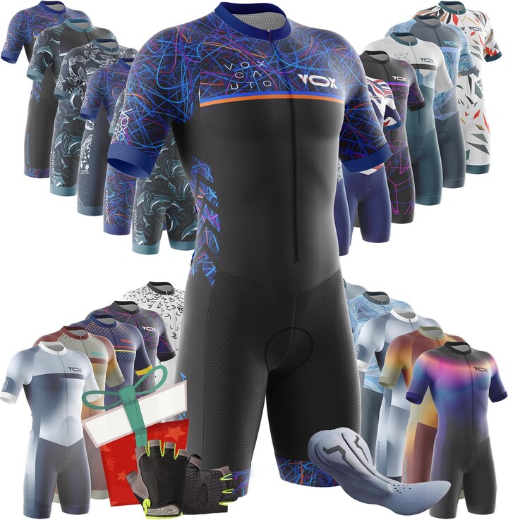 VOXCAUTQ Men's MTB Triathlon Tri Suit Suit Quick-Drying Cycling ...