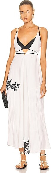 SIMKHAI Shilah Midi Dress in White - ShopStyle
