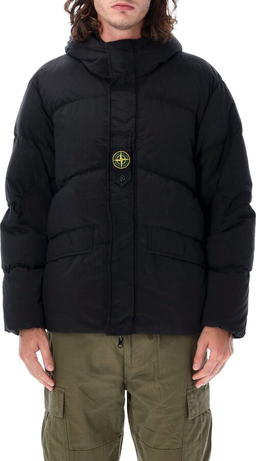 Stone Island Hooded reversibile puffer jacket - ShopStyle
