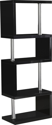 Dunelm Charisma 5 Shelf High Gloss Black Bookcase Black - ShopStyle ...