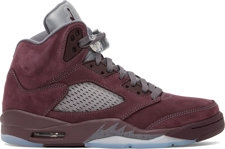 Nike Jordan Burgundy Air Jordan 5 Retro High Sneakers - ShopStyle