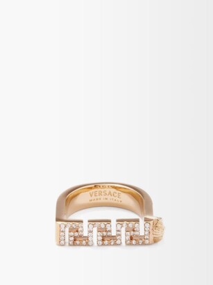 Versace Greca crystal ring - ShopStyle