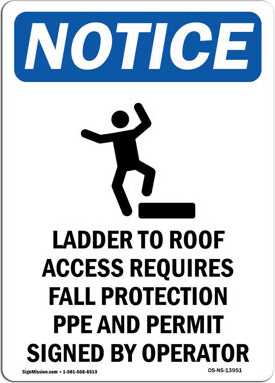 SignMission Ladder to Roof Access Sign with Symbol - ShopStyle Home Office