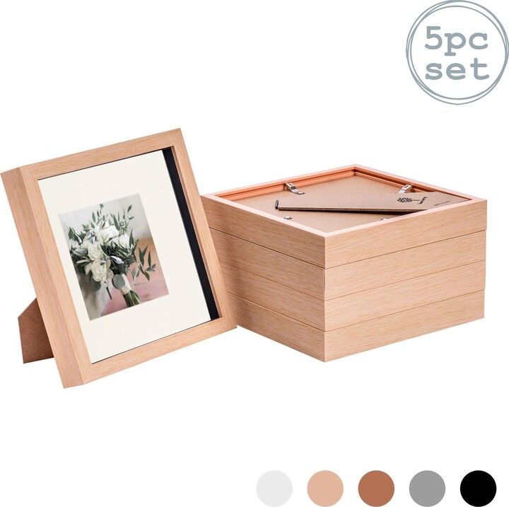 Nicola Spring 8x8" 3D Box Photo Frames 4x4" x5 - ShopStyle