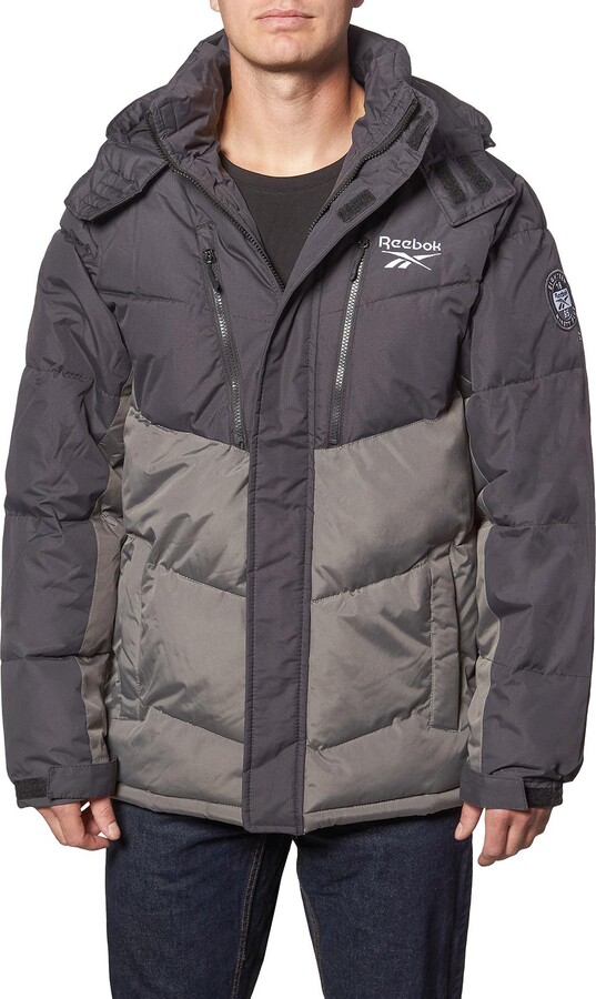 Reebok Mens Quilted Heavyweight Puffer Coat - ShopStyle Outerwear