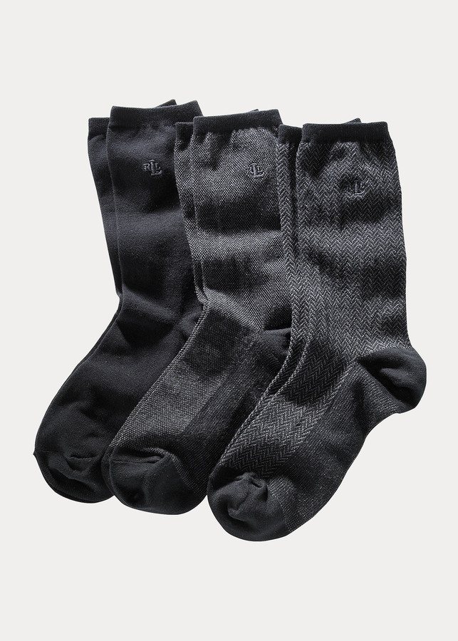 Ralph Lauren Patterned Trouser Sock 3-Pack - ShopStyle