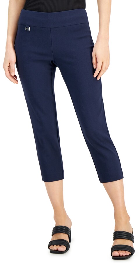 Alfani Essential Textured Capri Pull-On with Tummy-Control, Created for Macy's - ShopStyle ...