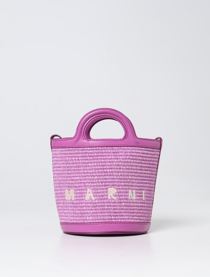 Marni Mini Tropicalia bag in leather and raffia - ShopStyle