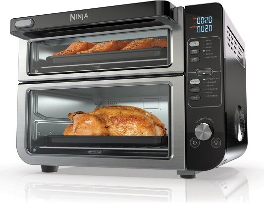 Ninja 12-in-1 Double Oven with FlexDoor, FlavorSeal & Smart Finish ...