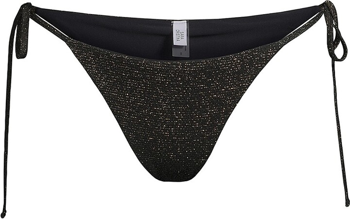 Sara Cristina Glittery Triangle Bikini Bottom - ShopStyle Two Piece ...