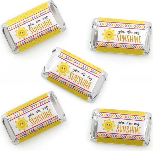 Big Dot of Happiness You Are My Sunshine - Mini Candy Bar Wrapper ...