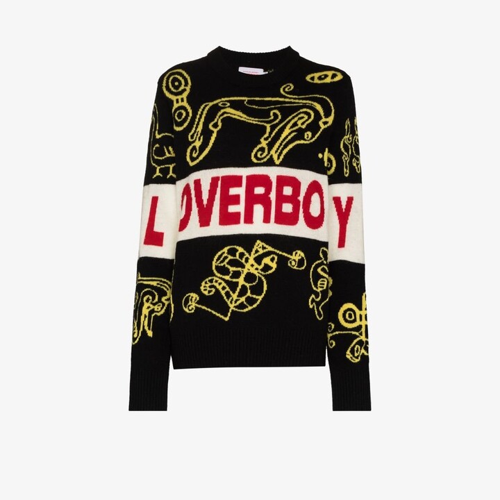 Charles Jeffrey Loverboy Logo Intarsia Sweater - Women's - Nylon/Lambs ...