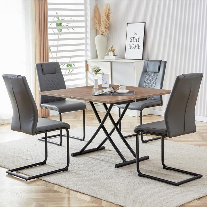 Simplie Fun Modern minimalist multifunctional lifting table, 0.8-inch ...