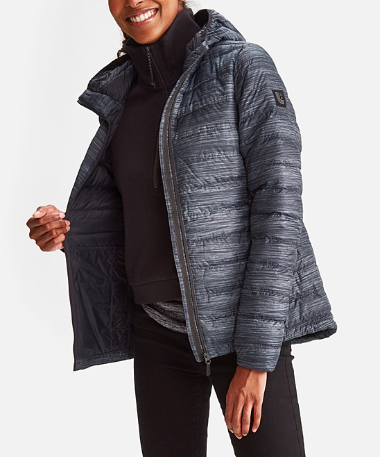 Lole Women's Puffer Coats N678 - Black Emeline Down Hooded Puffer ...