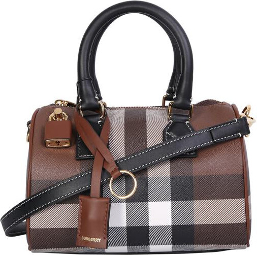 Burberry Iconic Check Print Signature Mini Bowling Bag - ShopStyle
