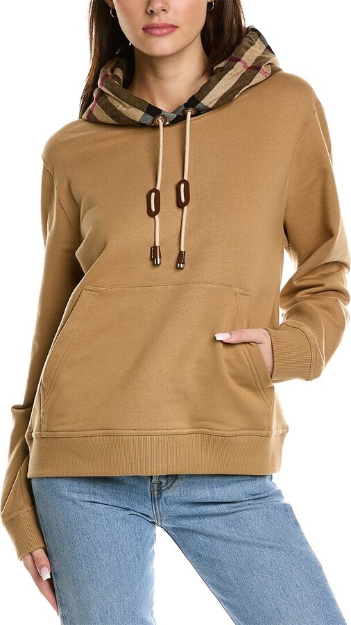 Burberry Check Hood Oversized Hoodie - ShopStyle