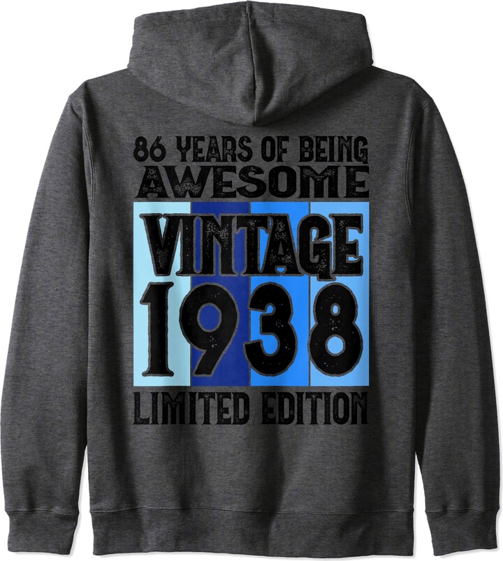 Kattos - 86th Birthday Vintage 1938 Version 2024 86th Birthday Limited Edition Born in 1938 Zip ...