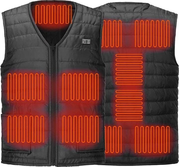 JAXICH Heated Body Warmer with Power Bank Heated Vest for Man Woman for ...