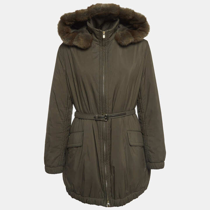 Loro Piana Brown Nylon Storm System Parka Jacket M - ShopStyle