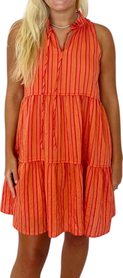 Joy Joy Dylan Halter Mini Dress In Orange - ShopStyle