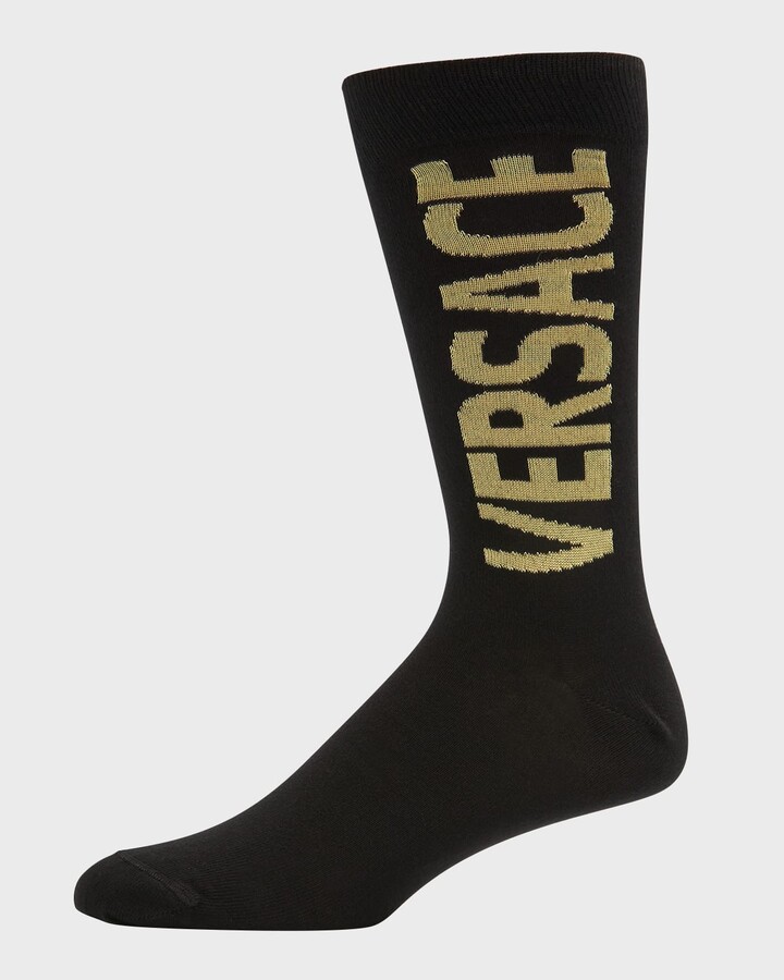 Versace Men's Logo Crew Socks - ShopStyle