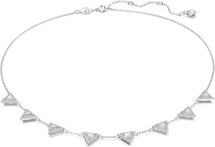 Swarovski Matrix necklace, Triangle cut, White, Rhodium plated - ShopStyle