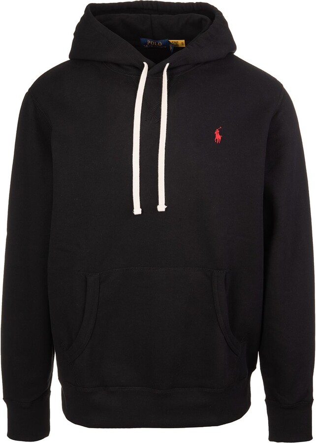 Polo Ralph Lauren Man Black Rl Hoodie - ShopStyle