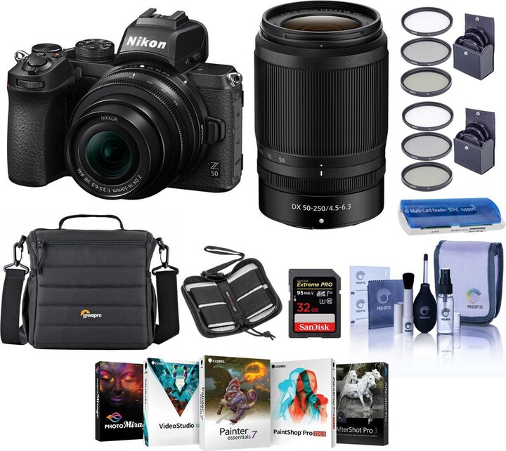 Nikon Z50 Dx-Format Mirrorless Camera with Nikkor Z Dx 16-50mm f/3.5-6. ...