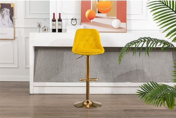NOVABASA Modern bar Swivel stool, velvet chair high chair, counter ...