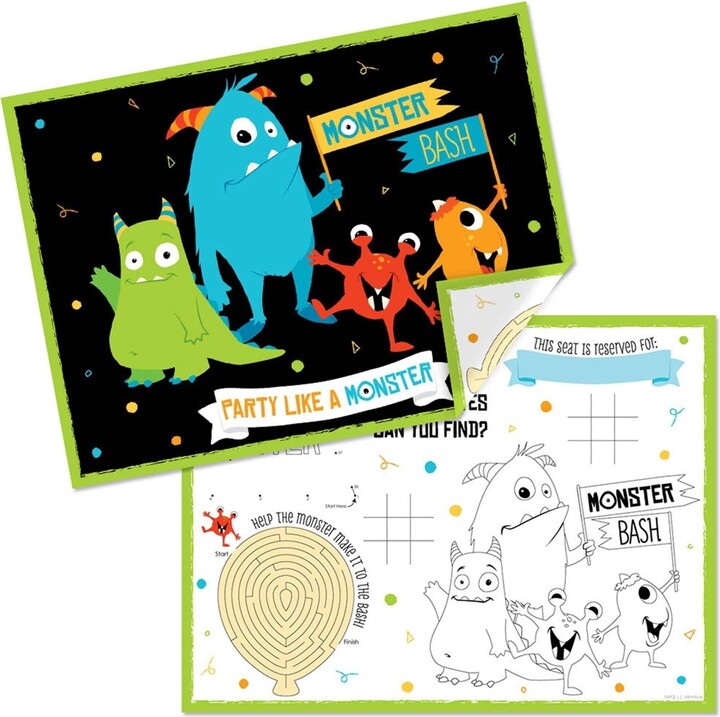 Big Dot of Happiness Monster Bash - Paper Little Monster Birthday Party ...