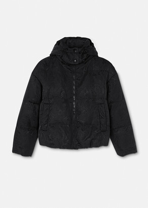 Versace La Greca print puffer jacket - ShopStyle