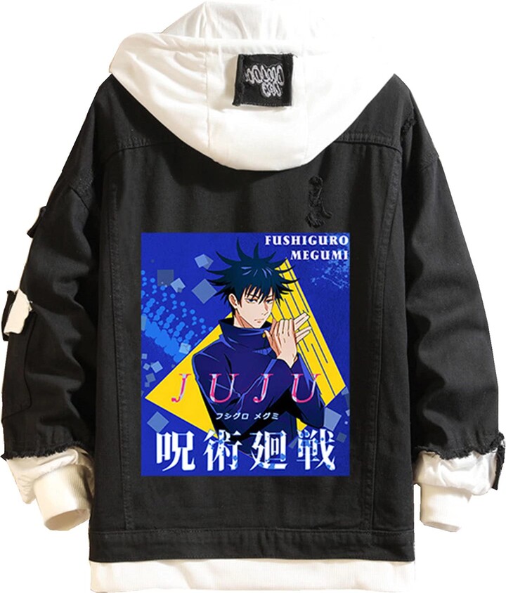 YuanTech Jujutsu Kaisen Denim Jacket Manga Itadori Yuji Fushiguro ...