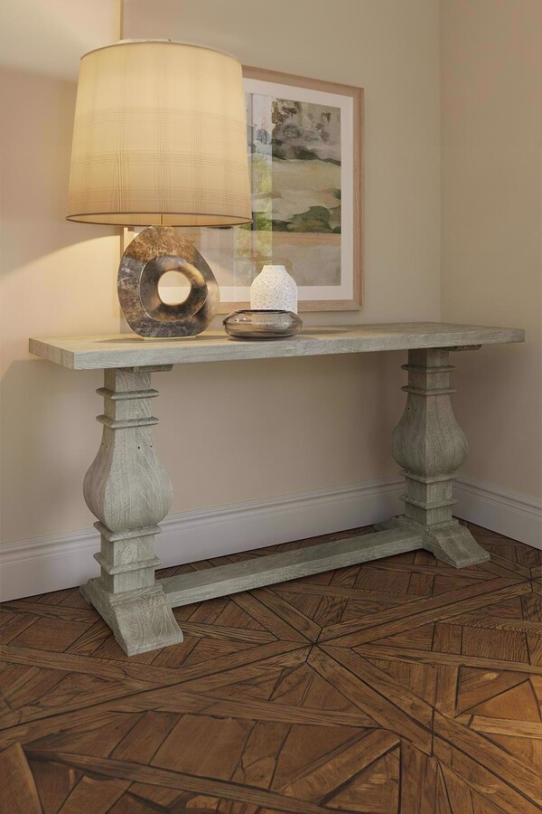 FWStyle Solid Reclaimed Pine Limewashed Console Table - ShopStyle