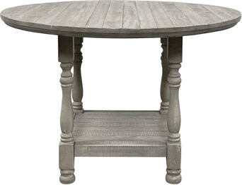 Ophelia & Co. Round Wooden Counter Height Table With 1 Shelf In Light ...