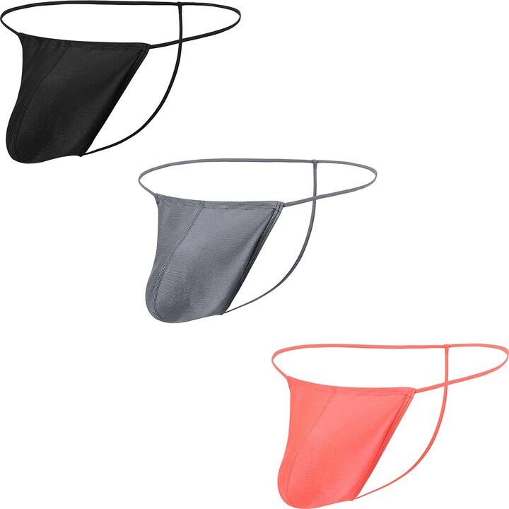 BIATWOWR Mens Sexy G String Underwear with Adjustable Low Waist Bulge ...