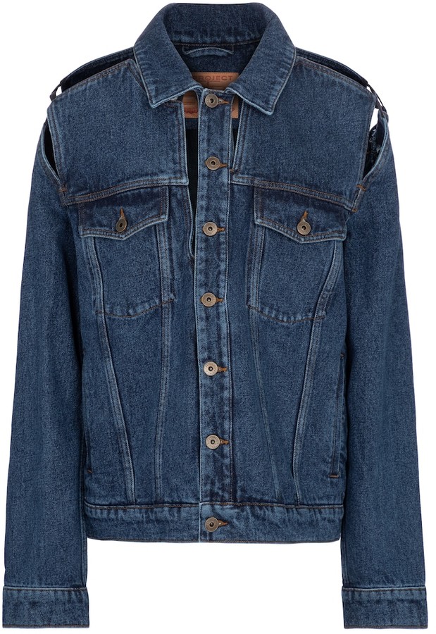 Y/Project Cutout denim jacket - ShopStyle